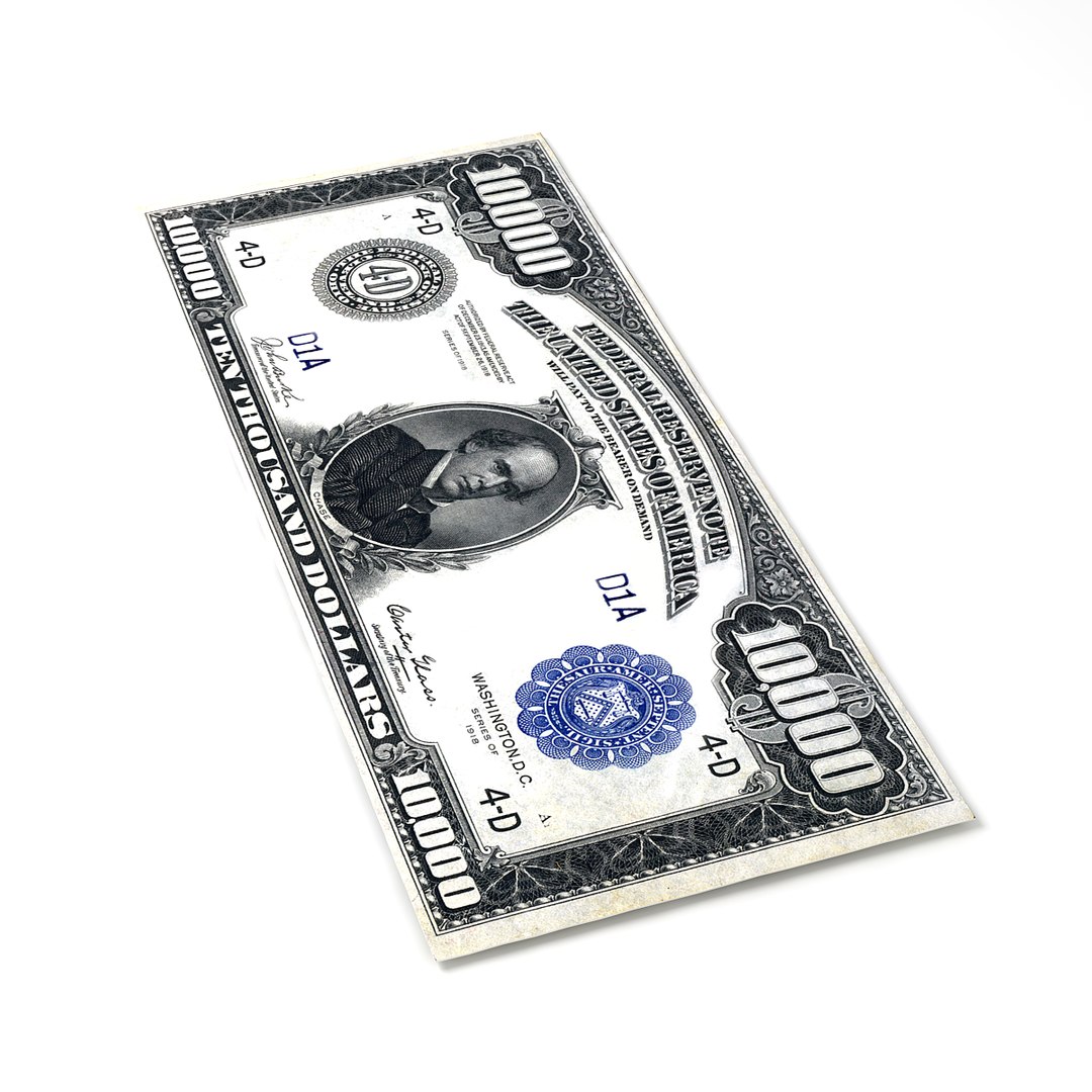 $10000 Dollar Bill Chase Model - TurboSquid 1532798