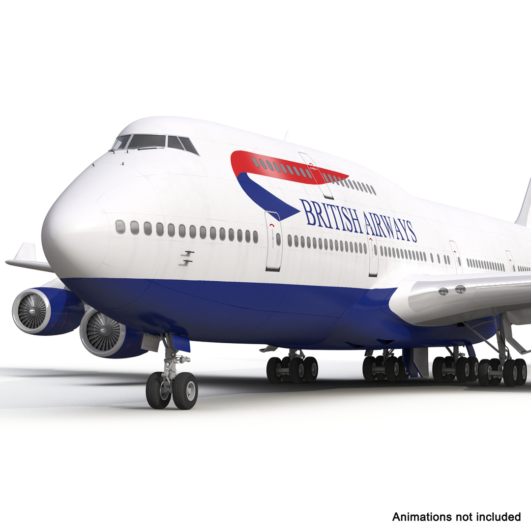 boeing 747-400 british airways 3d 3ds