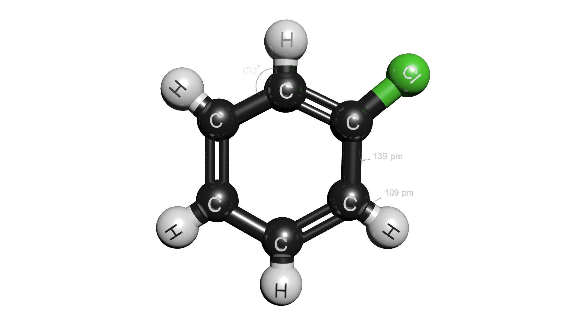 3D c6h5cl chlorobenzene model - TurboSquid 1423977