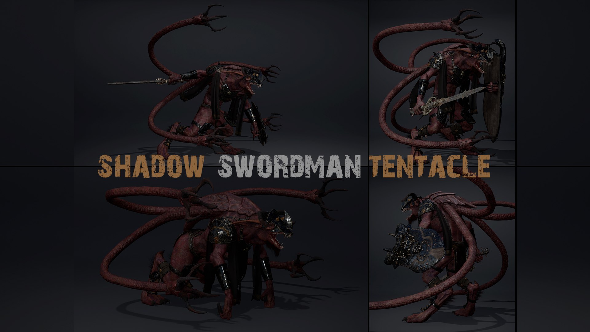 3D Shadow Swordman Tentacle - TurboSquid 2320636