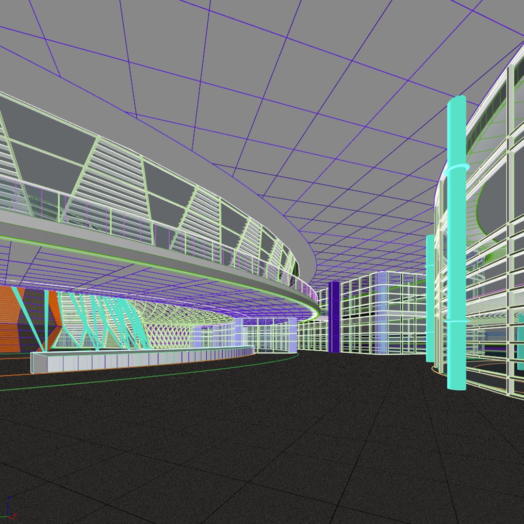 3d Model Of Exhibition Hall