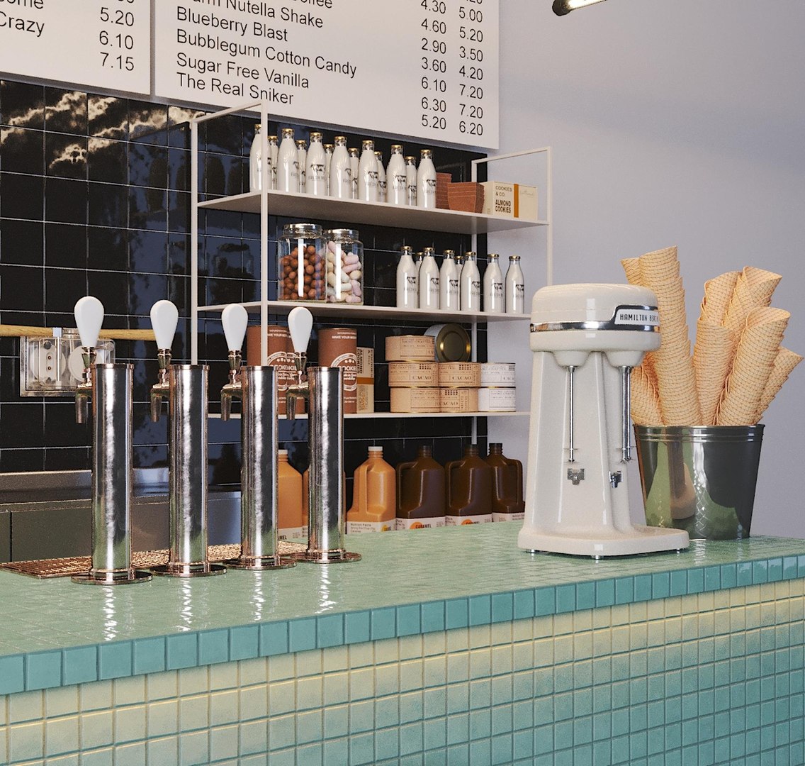 modelo 3d American Front Desk Bar Model - TurboSquid 2062274