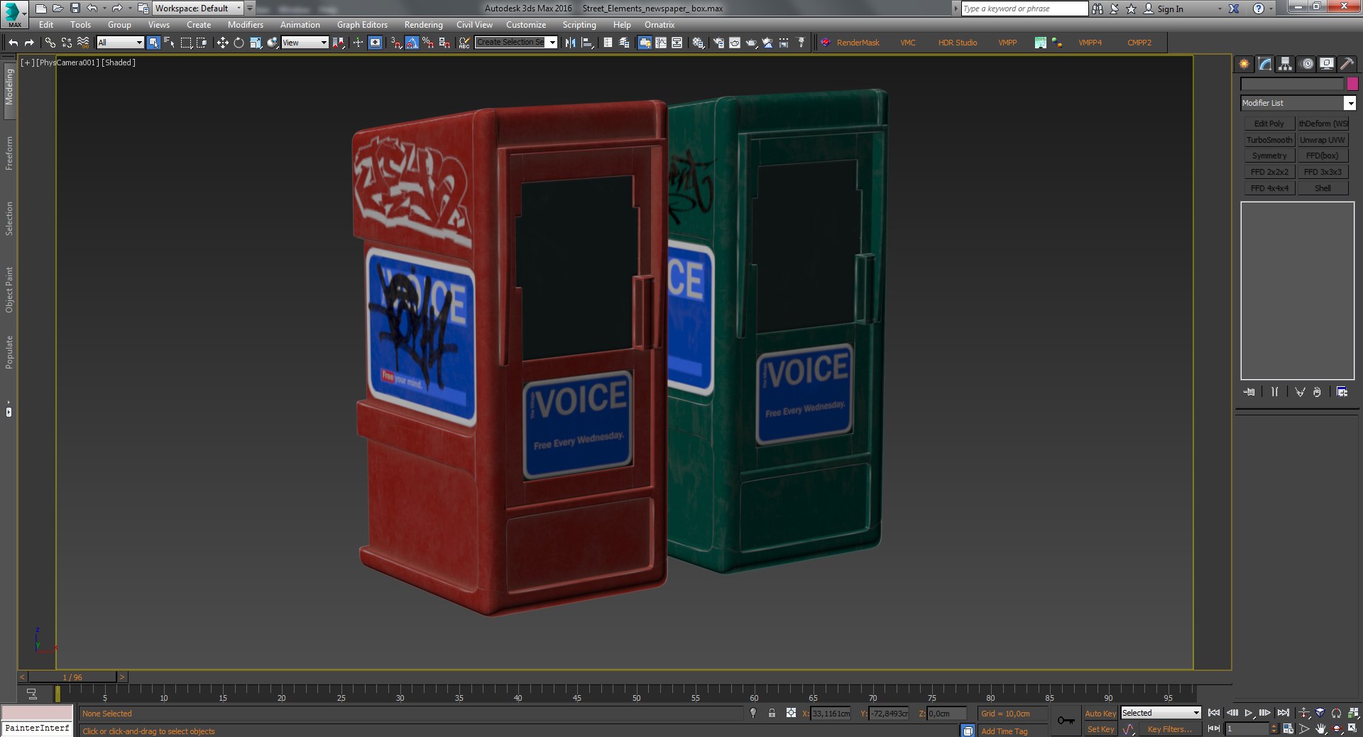Newspaper box new 3D model - TurboSquid 1354703