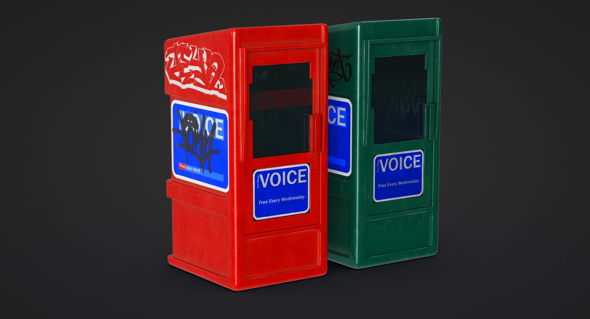 Newspaper box new 3D model - TurboSquid 1354703