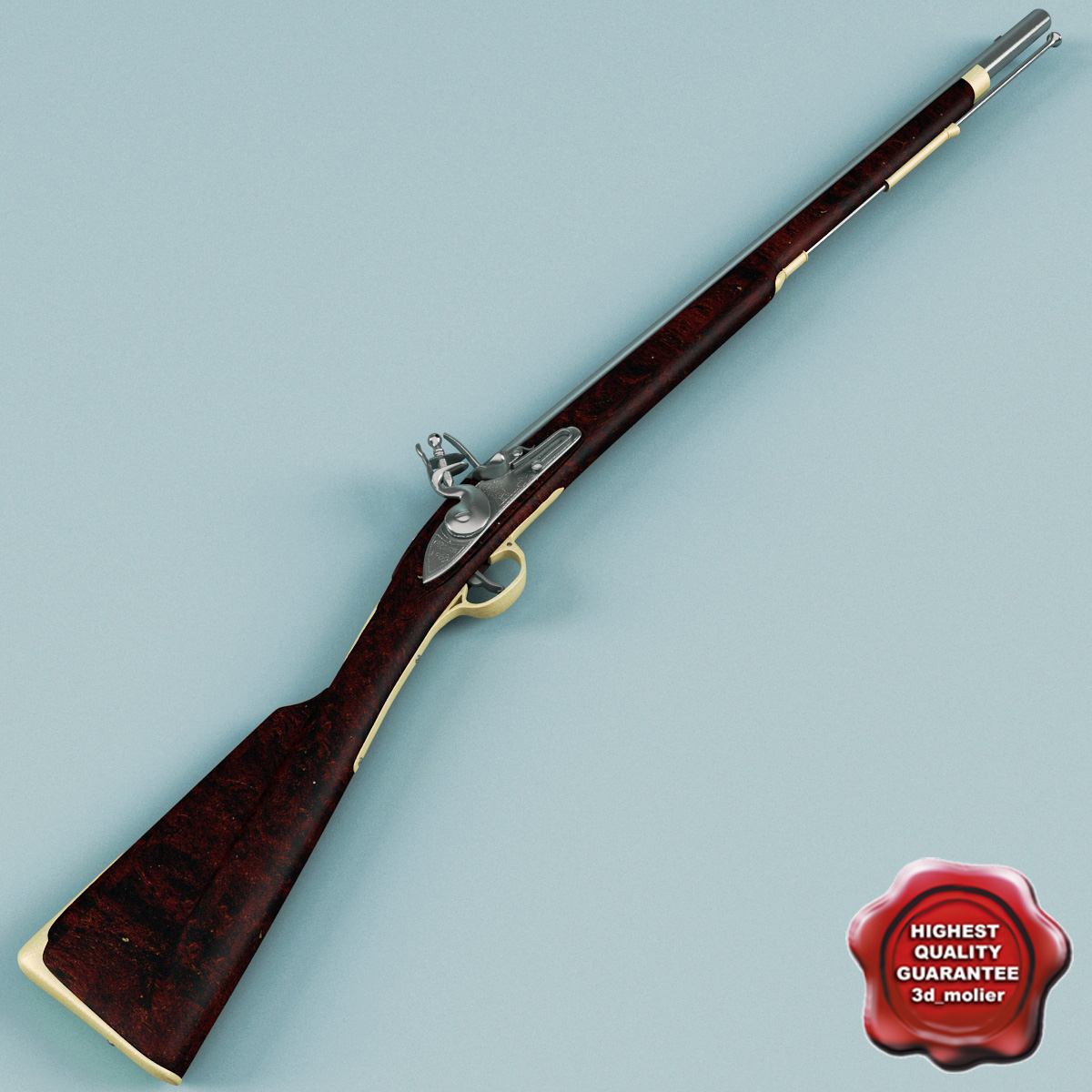 3d model old muskets v3