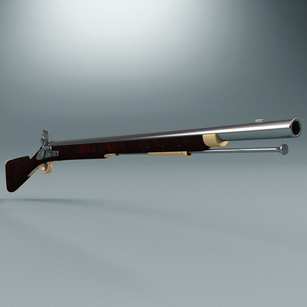 3d model old muskets v3