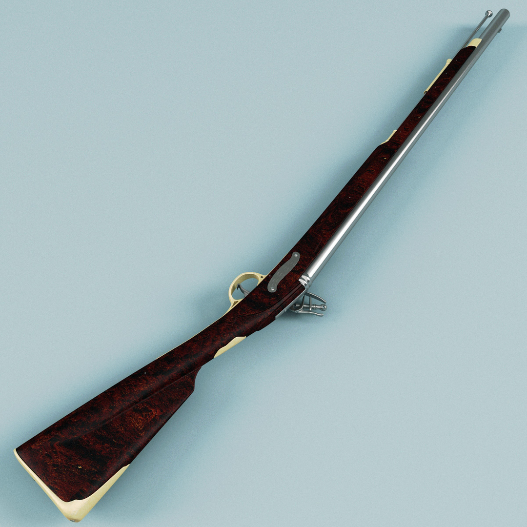 3d model old muskets v3
