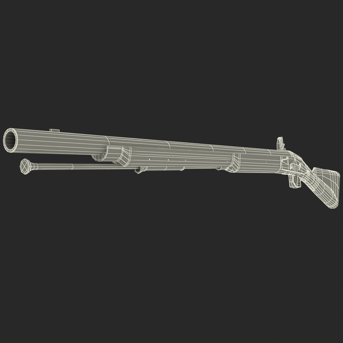 3d model old muskets v3