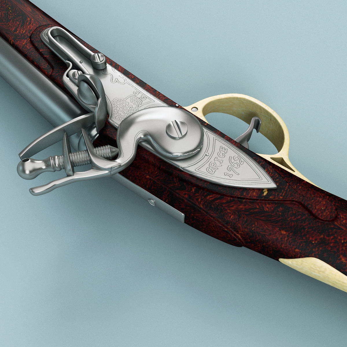 3d model old muskets v3