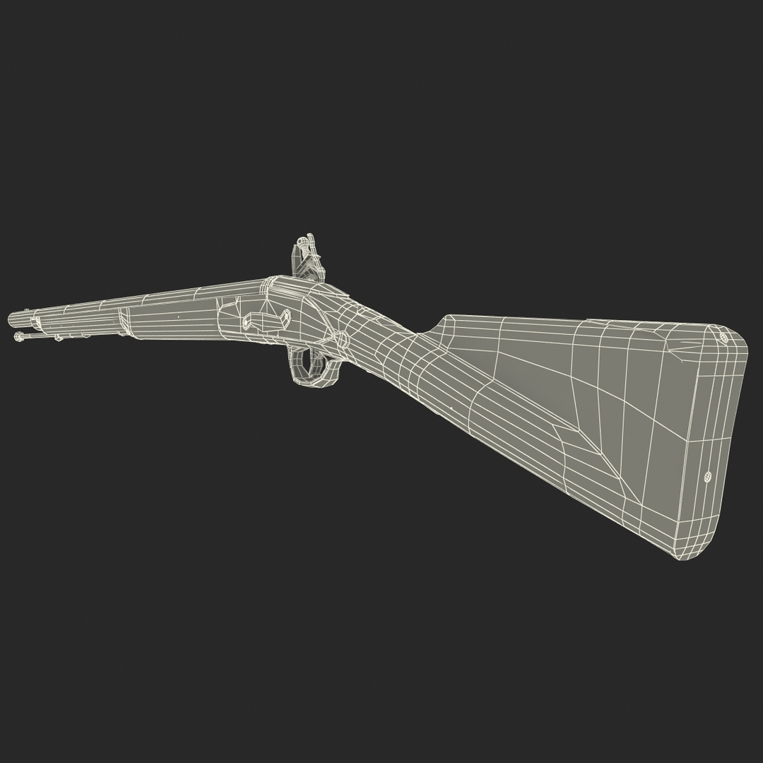 3d model old muskets v3