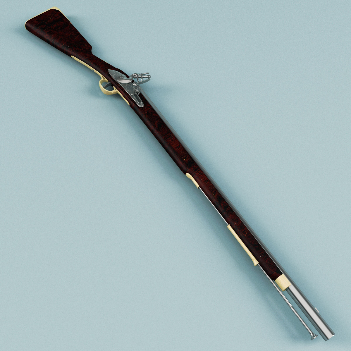 3d model old muskets v3