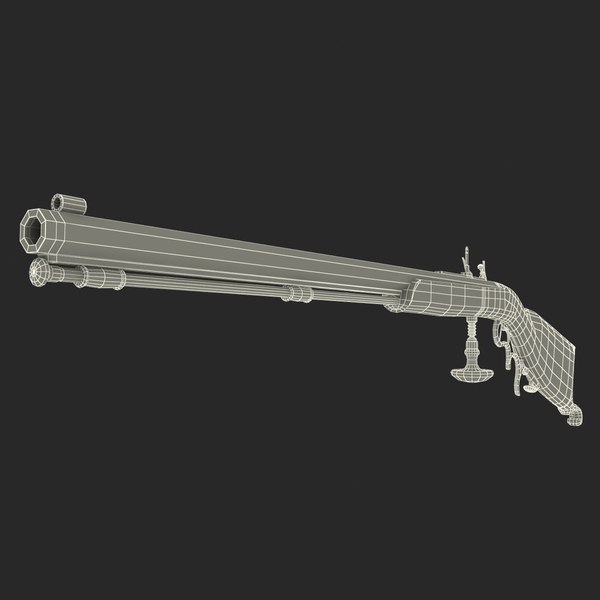 3d model old muskets v3