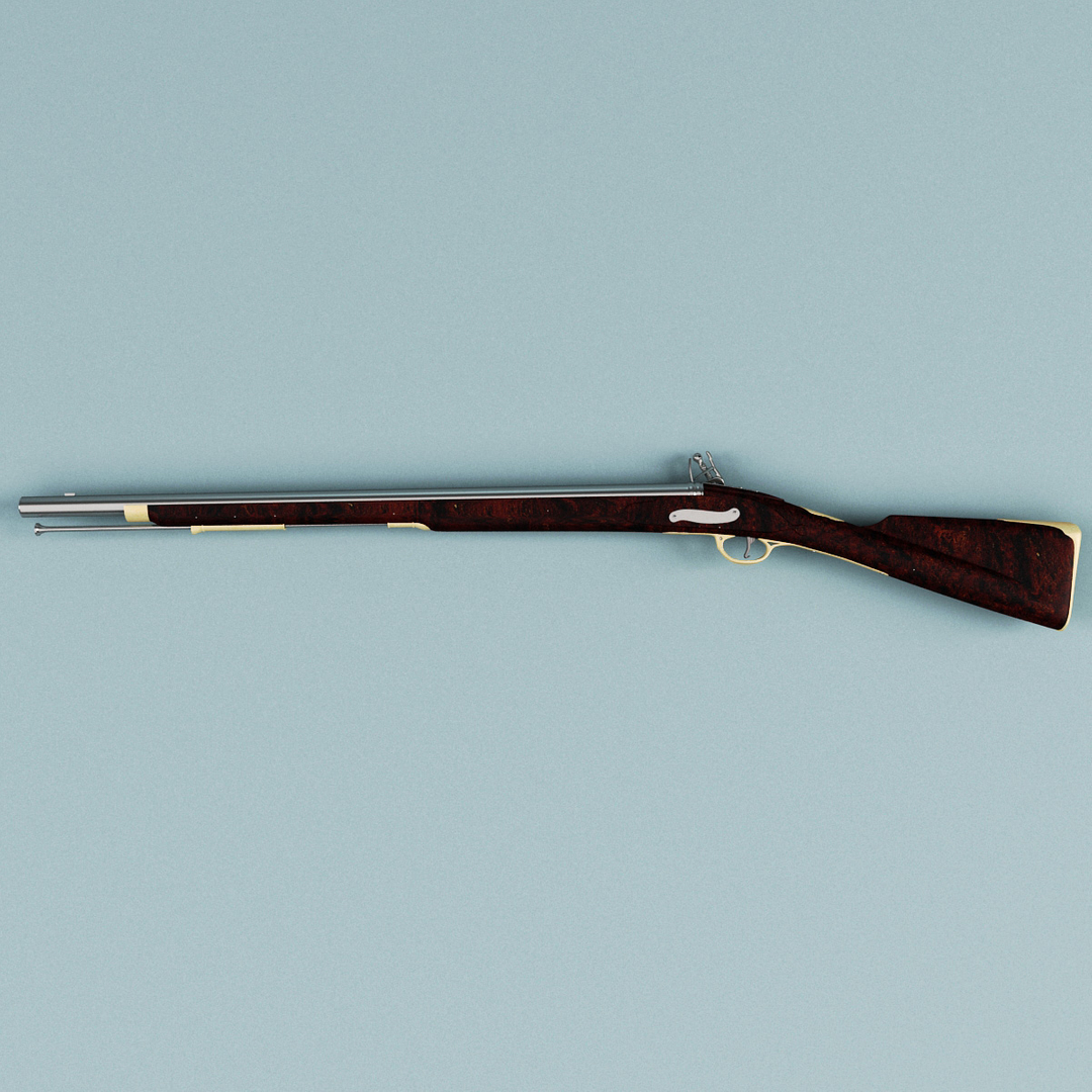 3d model old muskets v3