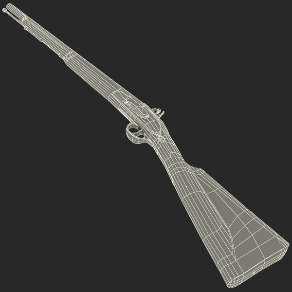 3d model old muskets v3