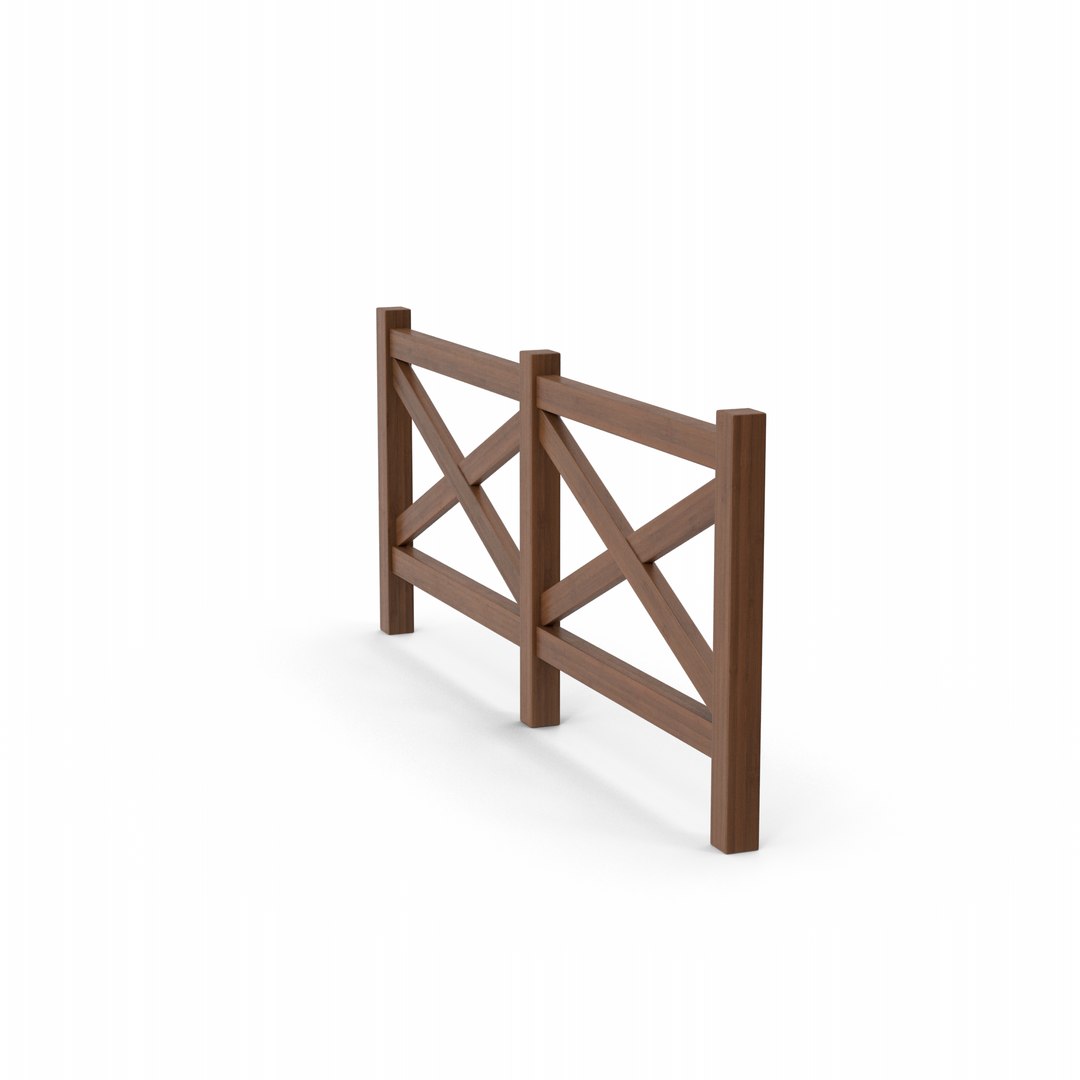 Wood Fence 3D Model - TurboSquid 2269369