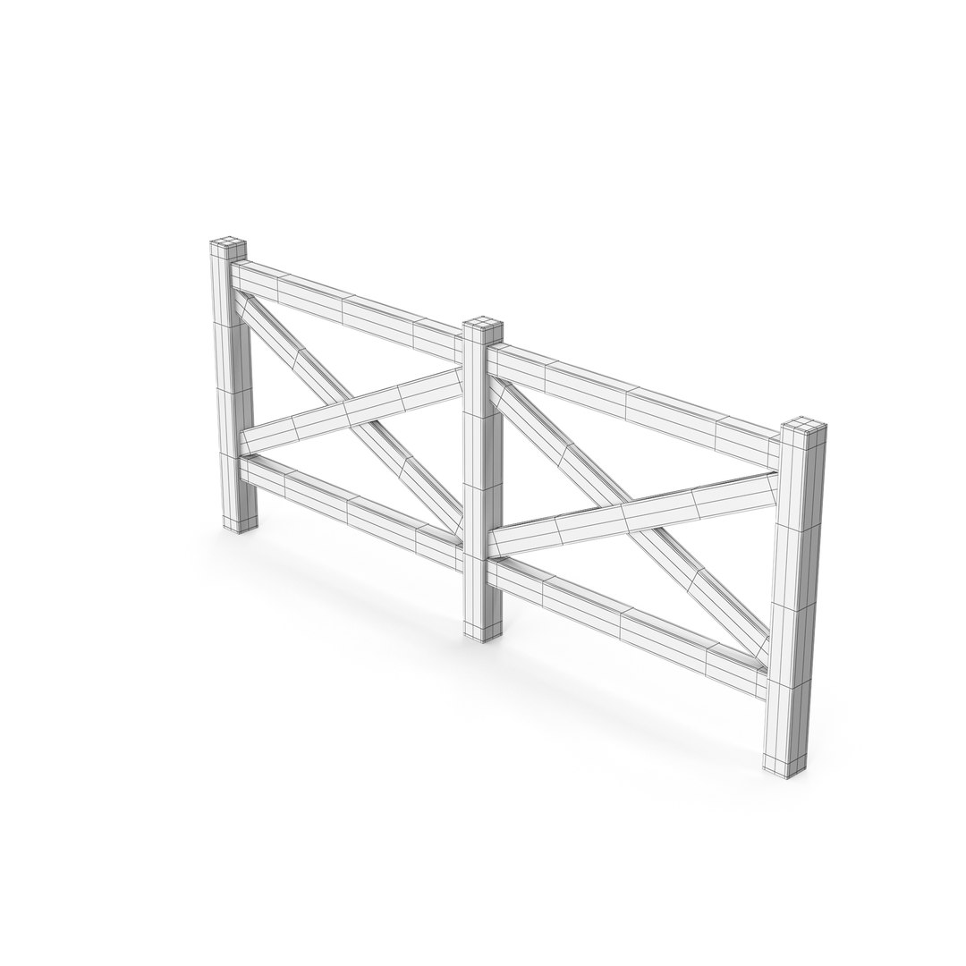 Wood Fence 3D Model - TurboSquid 2269369