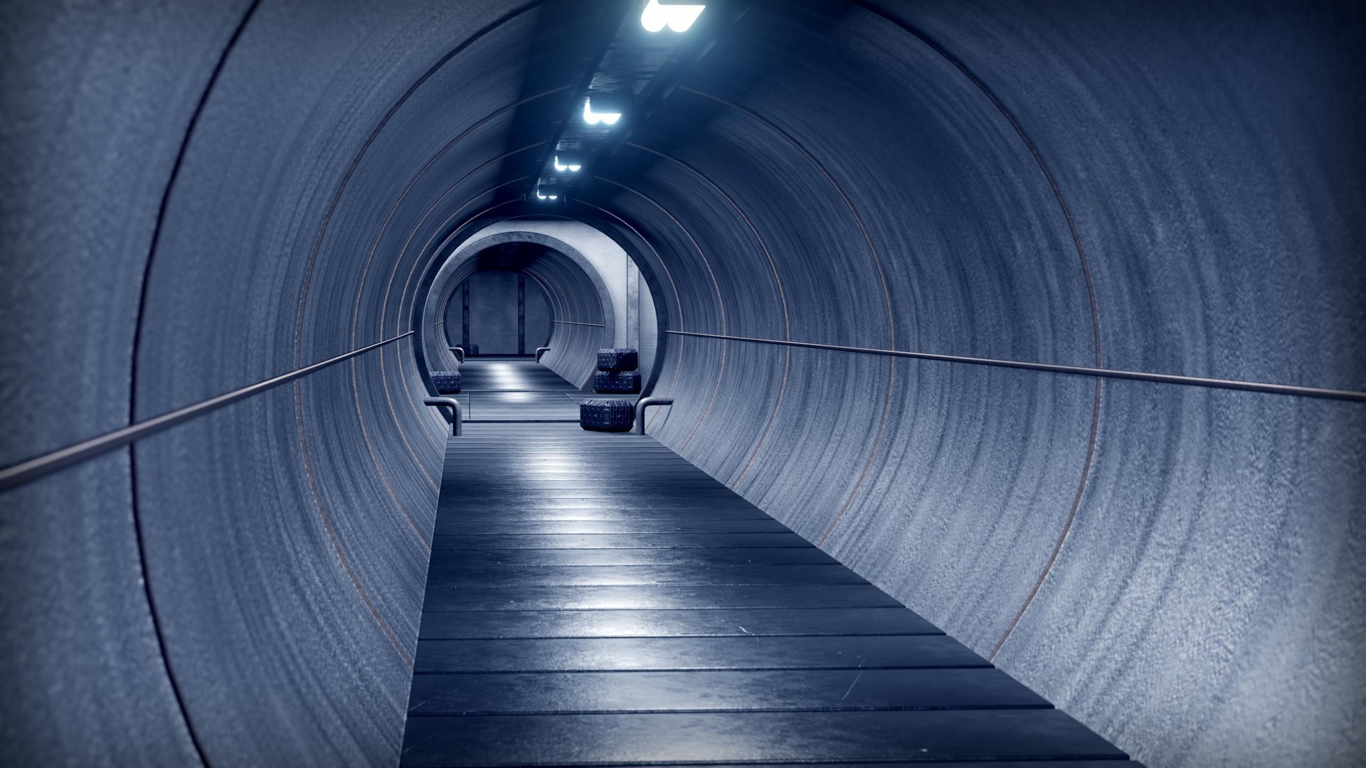 Sci-Fi Tunnel-Blender Eevee 3D Model - TurboSquid 1800361
