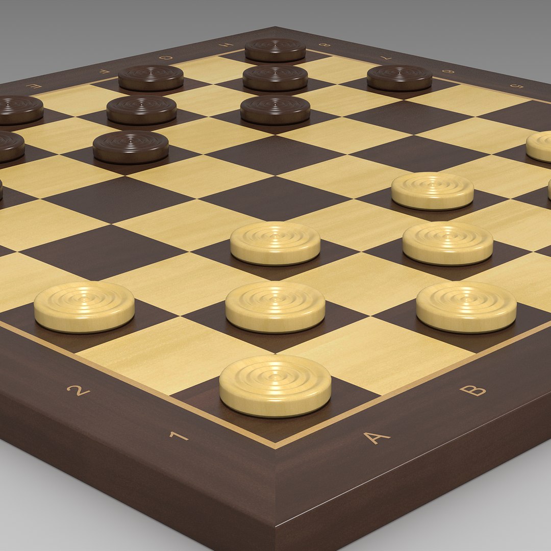 3ds Max Wood Checkerboard Objects