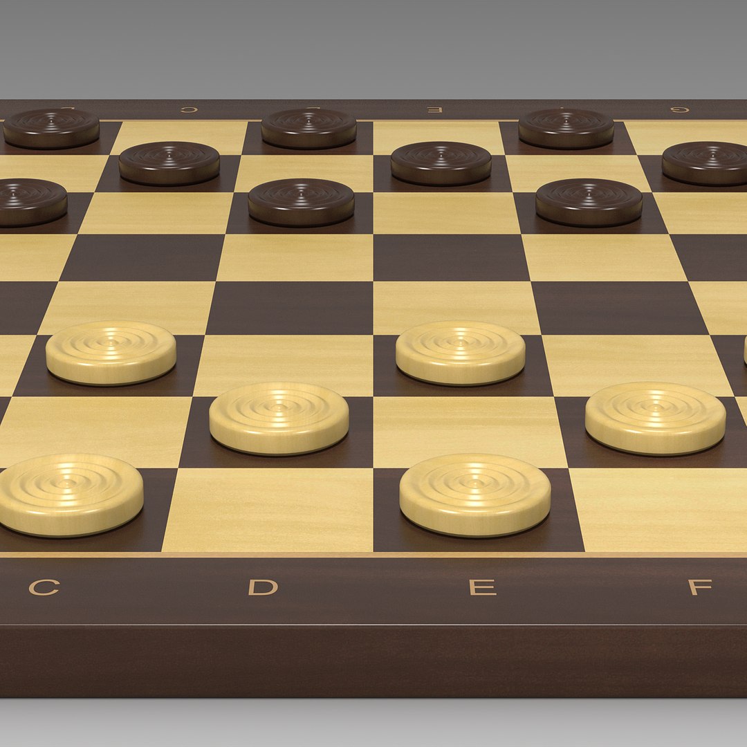 3ds Max Wood Checkerboard Objects