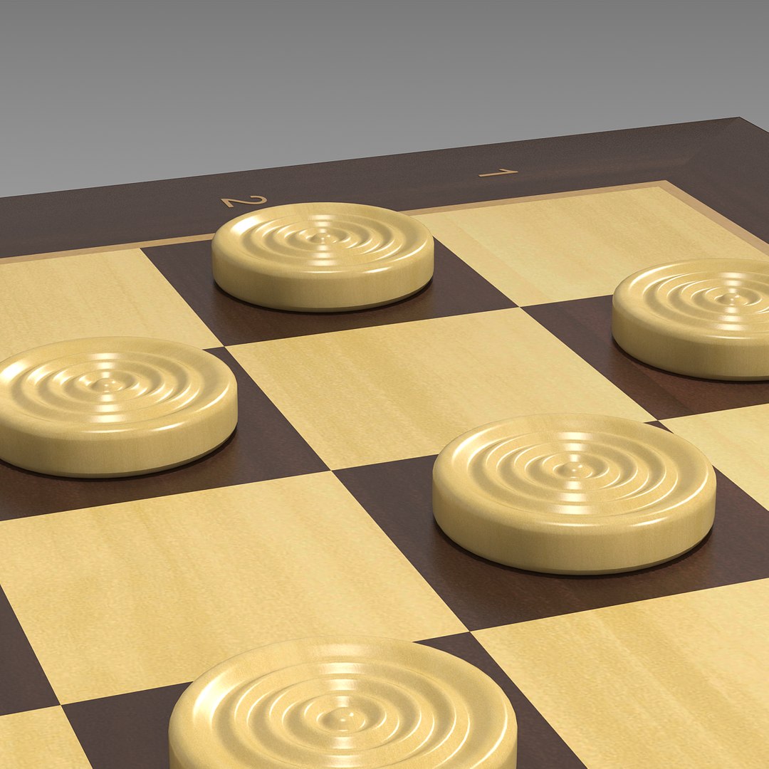3ds Max Wood Checkerboard Objects