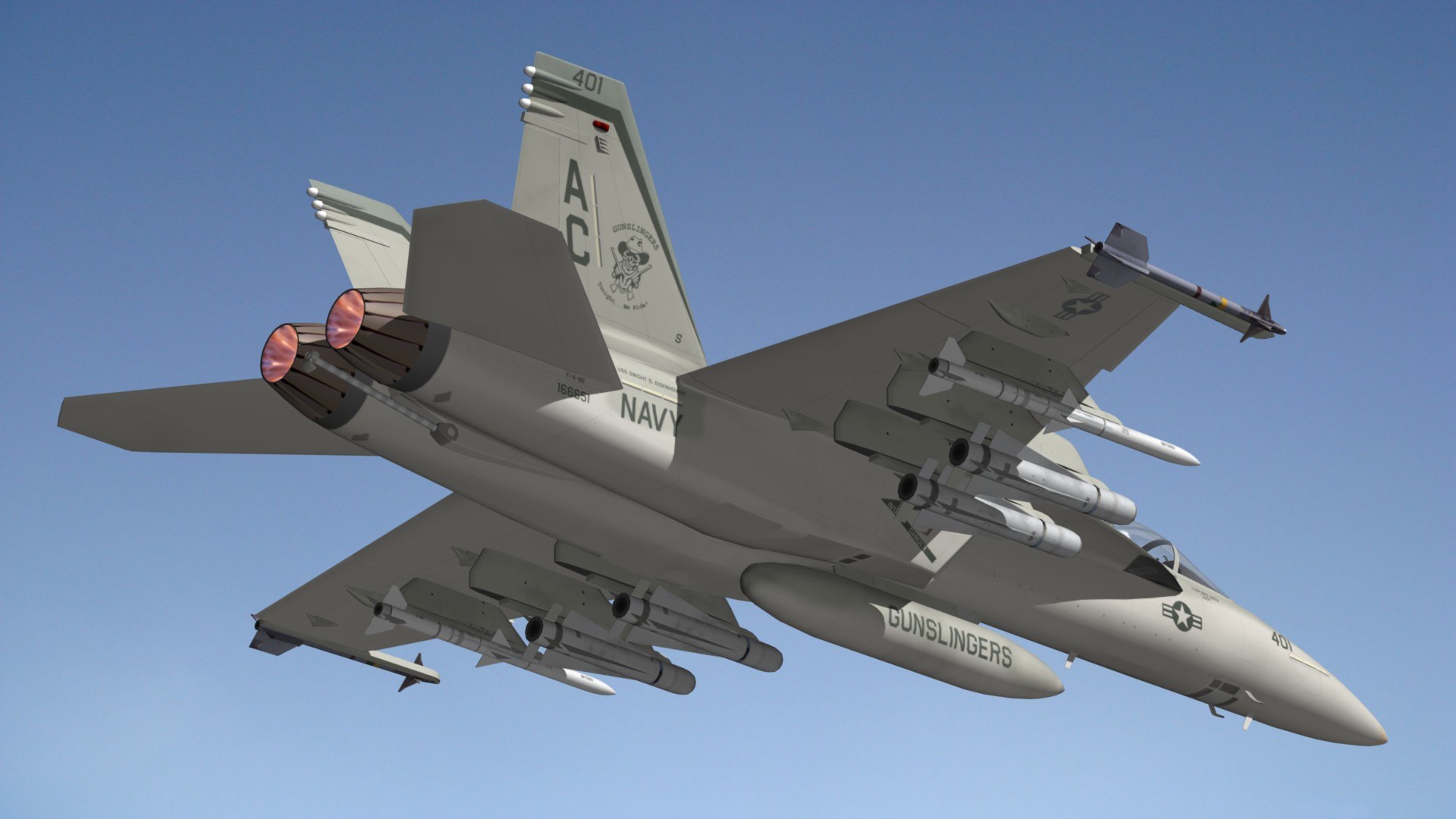 3D Model F18 VFA105 Gunslingers - TurboSquid 1749410