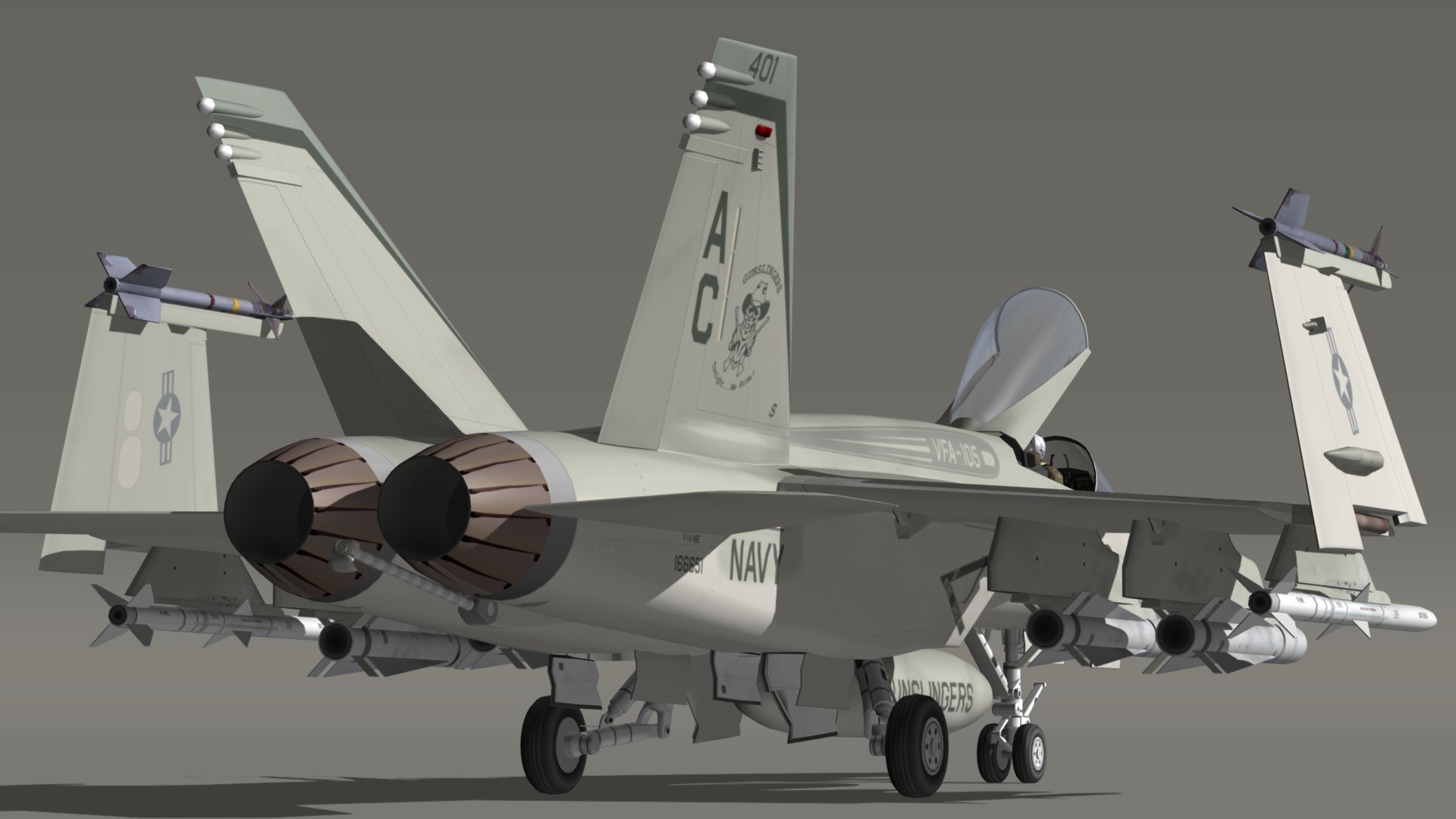 3D Model F18 VFA105 Gunslingers - TurboSquid 1749410