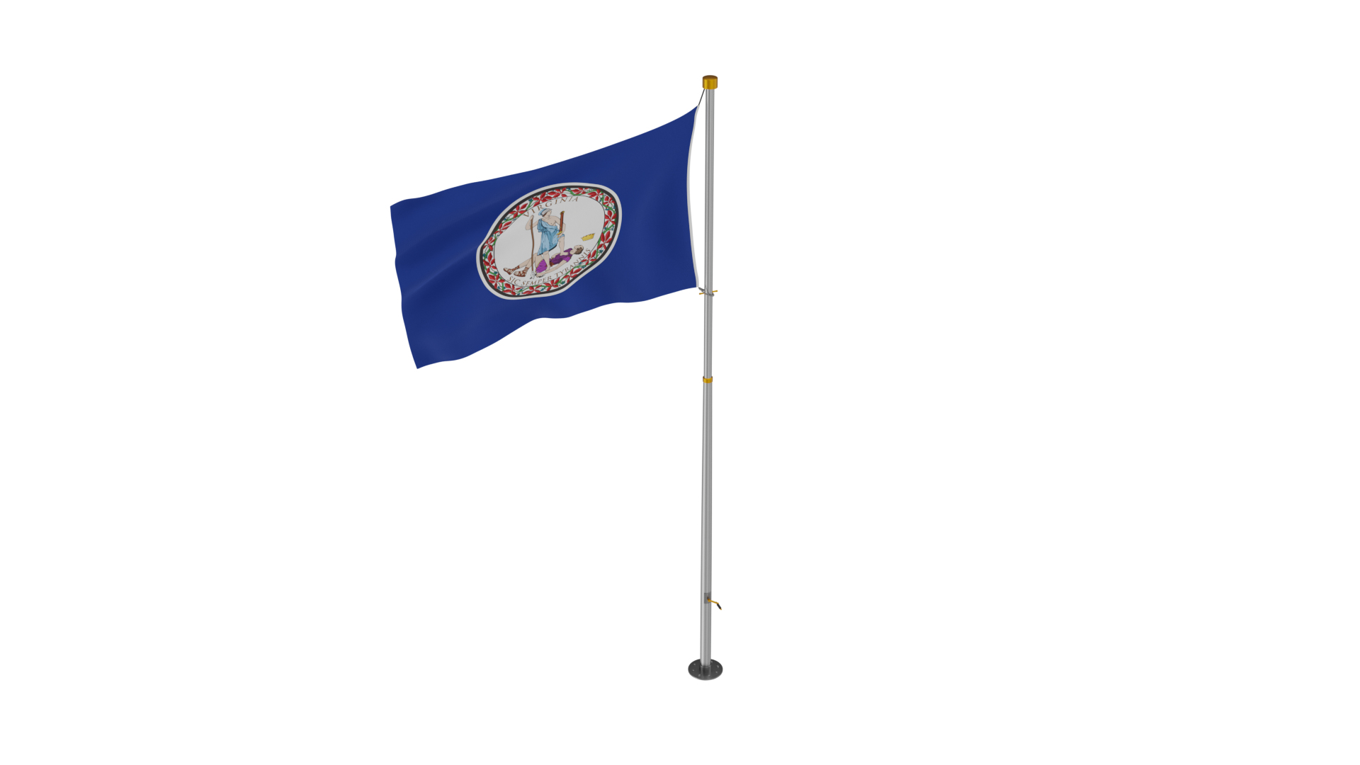 3D Pole Flag Virginia - TurboSquid 2284523