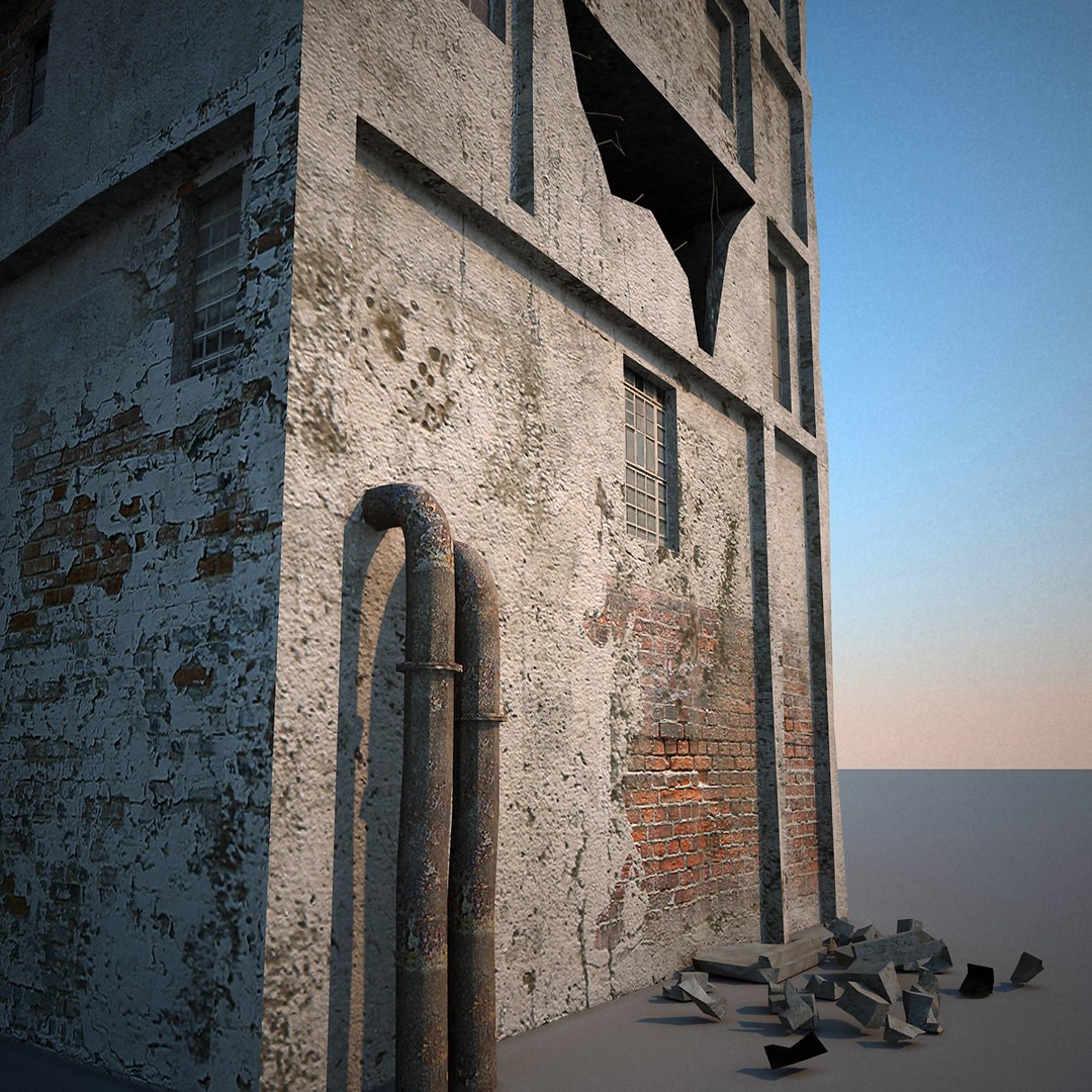 3d destroyed house v7