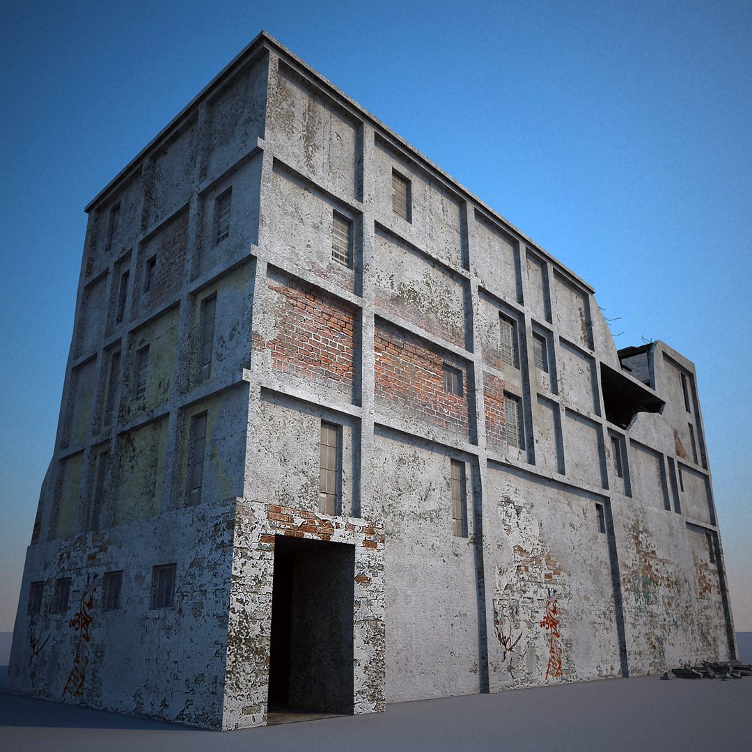 3d destroyed house v7