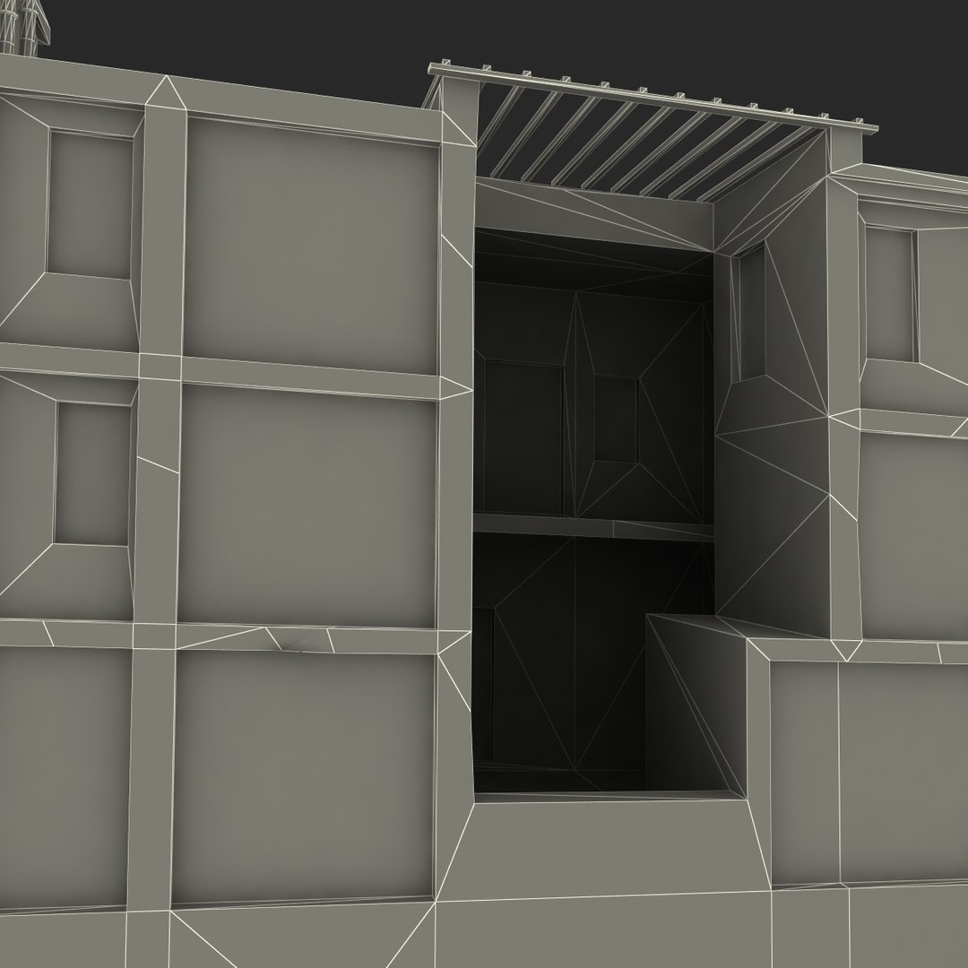 3d destroyed house v7