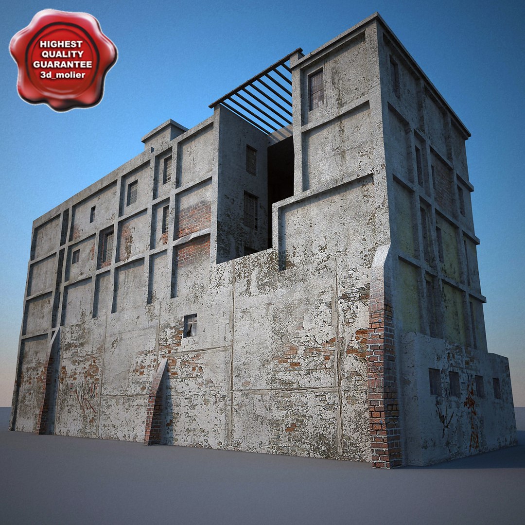 3d destroyed house v7