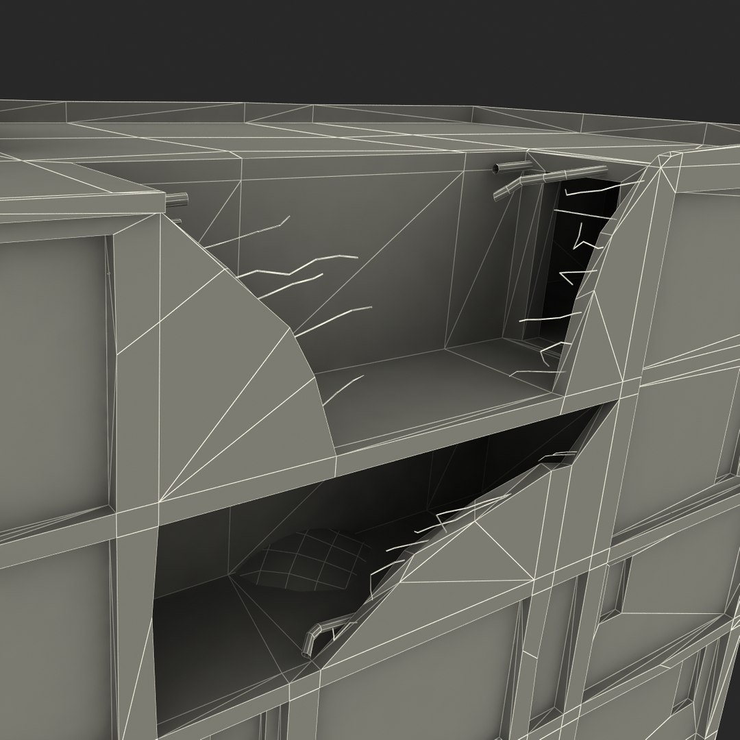 3d destroyed house v7