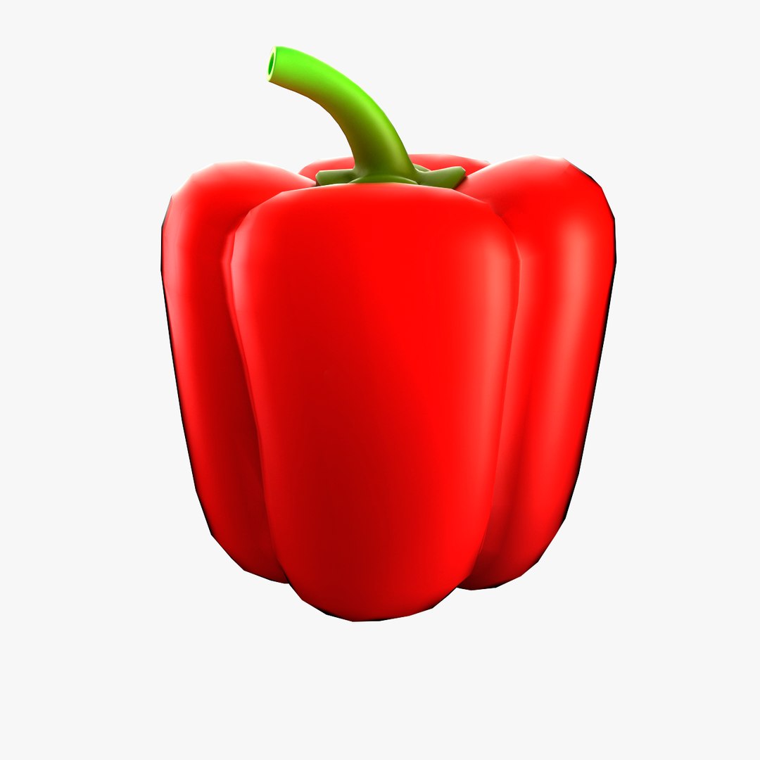 Sweet Red Bell Pepper 3D Model - TurboSquid 1202070