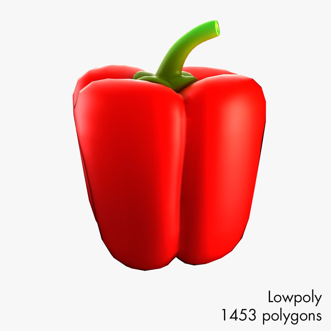 Sweet Red Bell Pepper 3D Model - TurboSquid 1202070