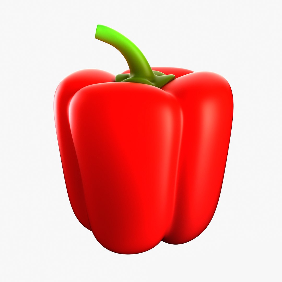 Sweet Red Bell Pepper 3D Model - TurboSquid 1202070