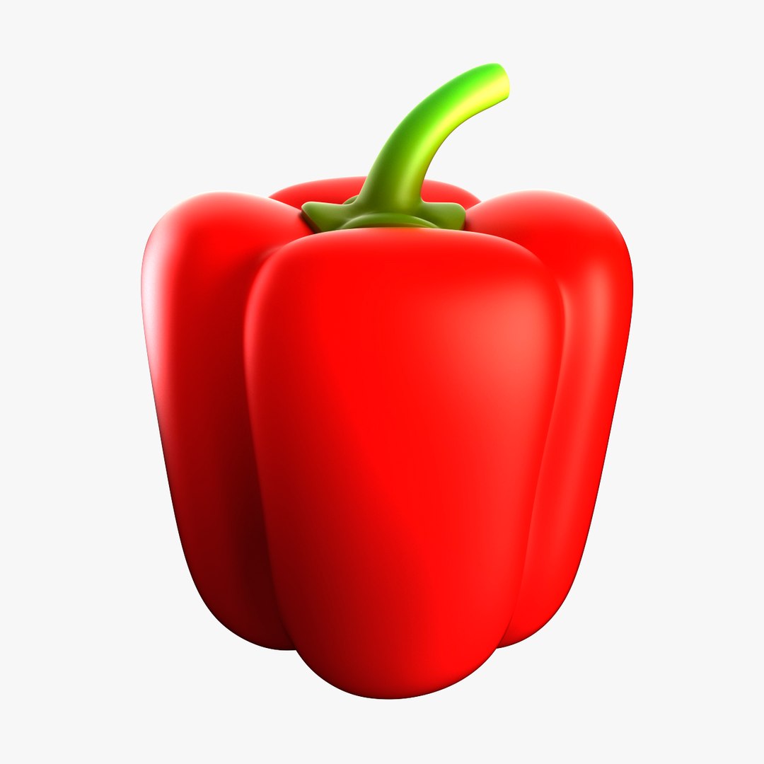 Sweet Red Bell Pepper 3D Model - TurboSquid 1202070
