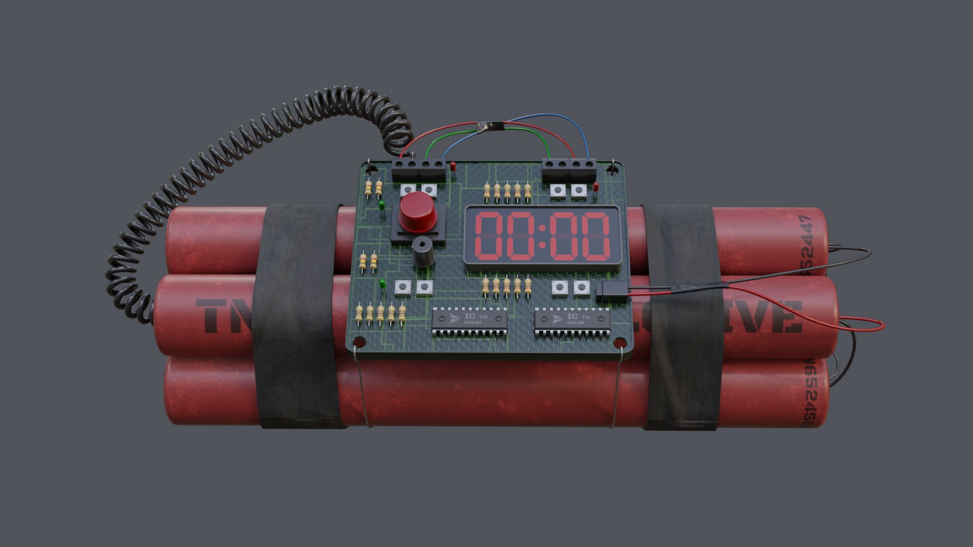 3D Time Bomb - TurboSquid 2067121