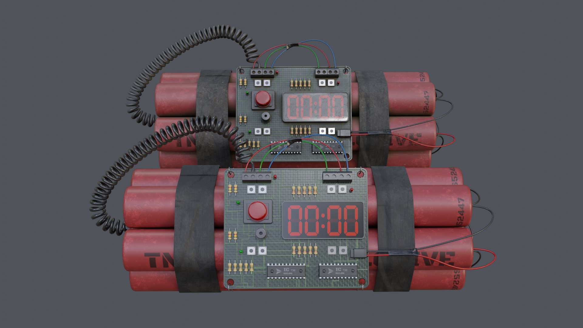 3D Time Bomb - TurboSquid 2067121