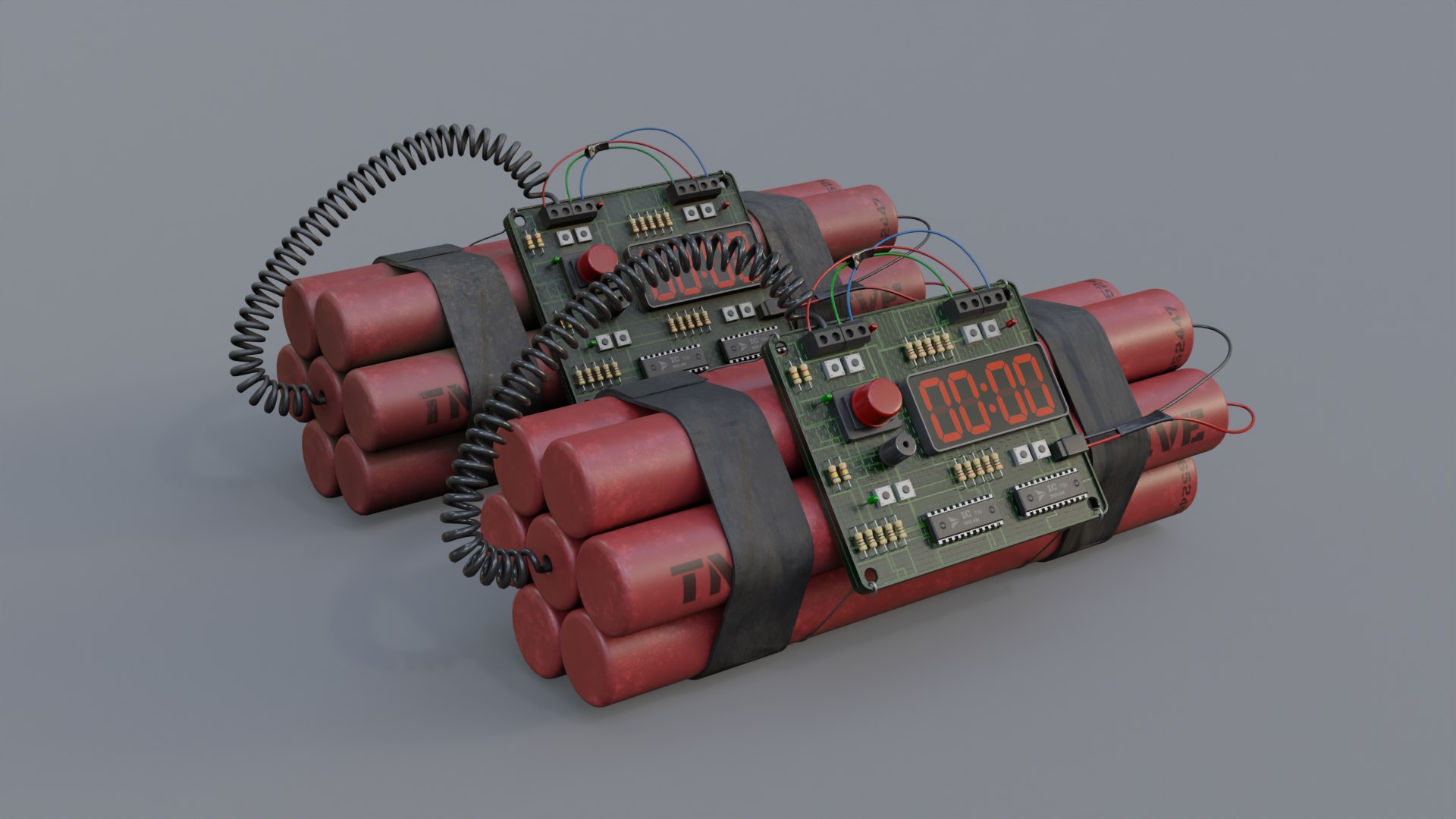 3D Time Bomb - TurboSquid 2067121
