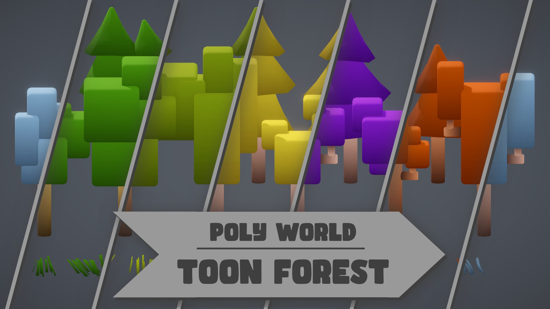 Poly World - Toon Forest Pack 3D Model - TurboSquid 2057291