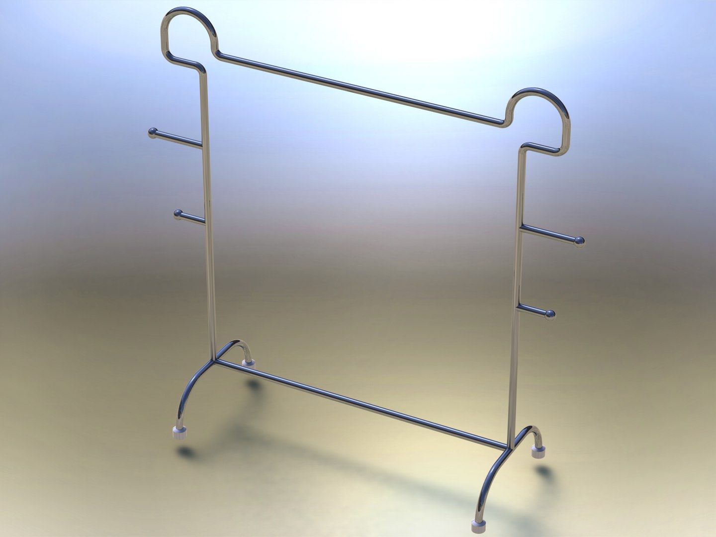 Stainless Steel Clothes Rack 3D Model - TurboSquid 2159976