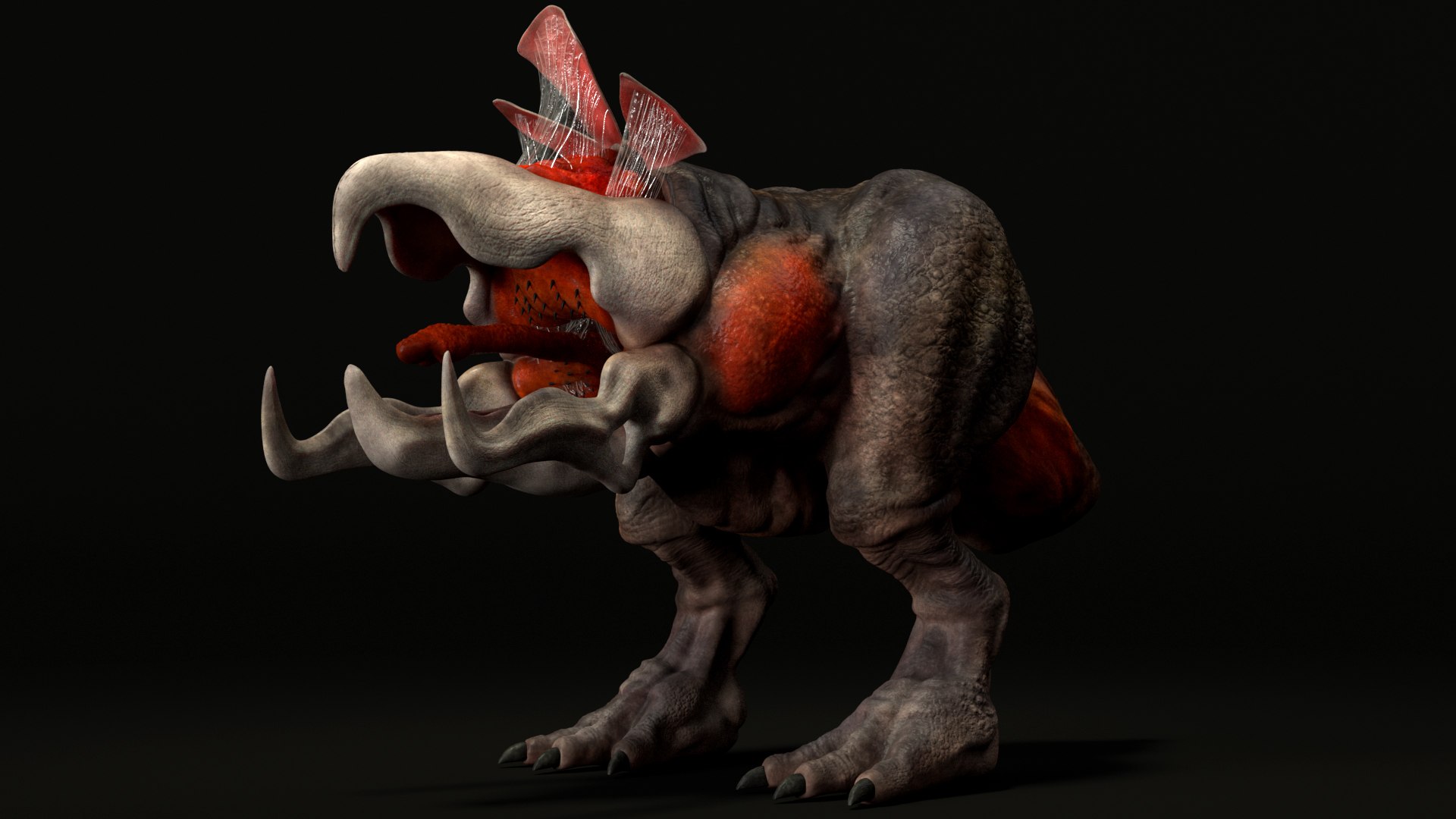3D Graboid Shrieker Monster - TurboSquid 2291555