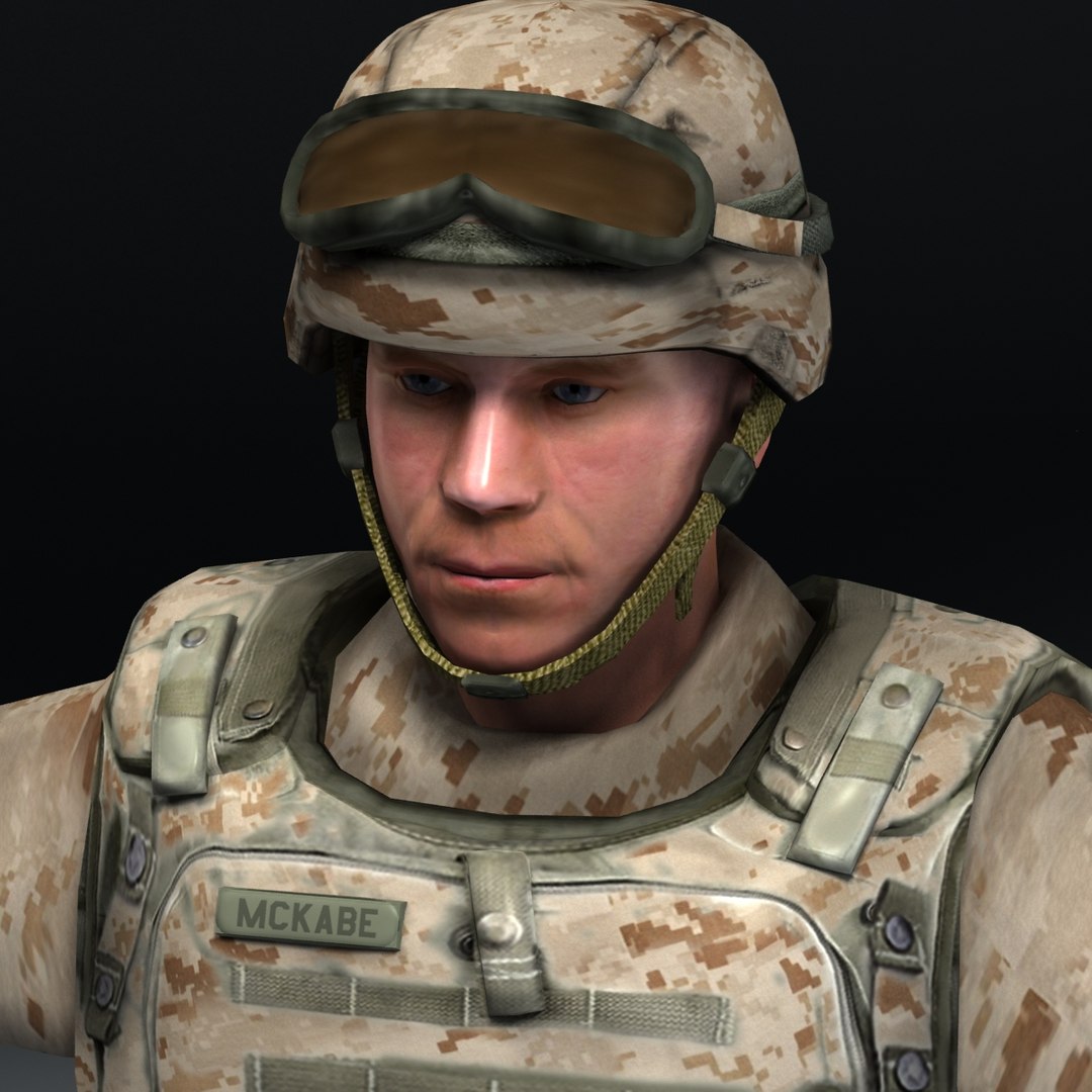 3d Model Marine Corps Soldier D