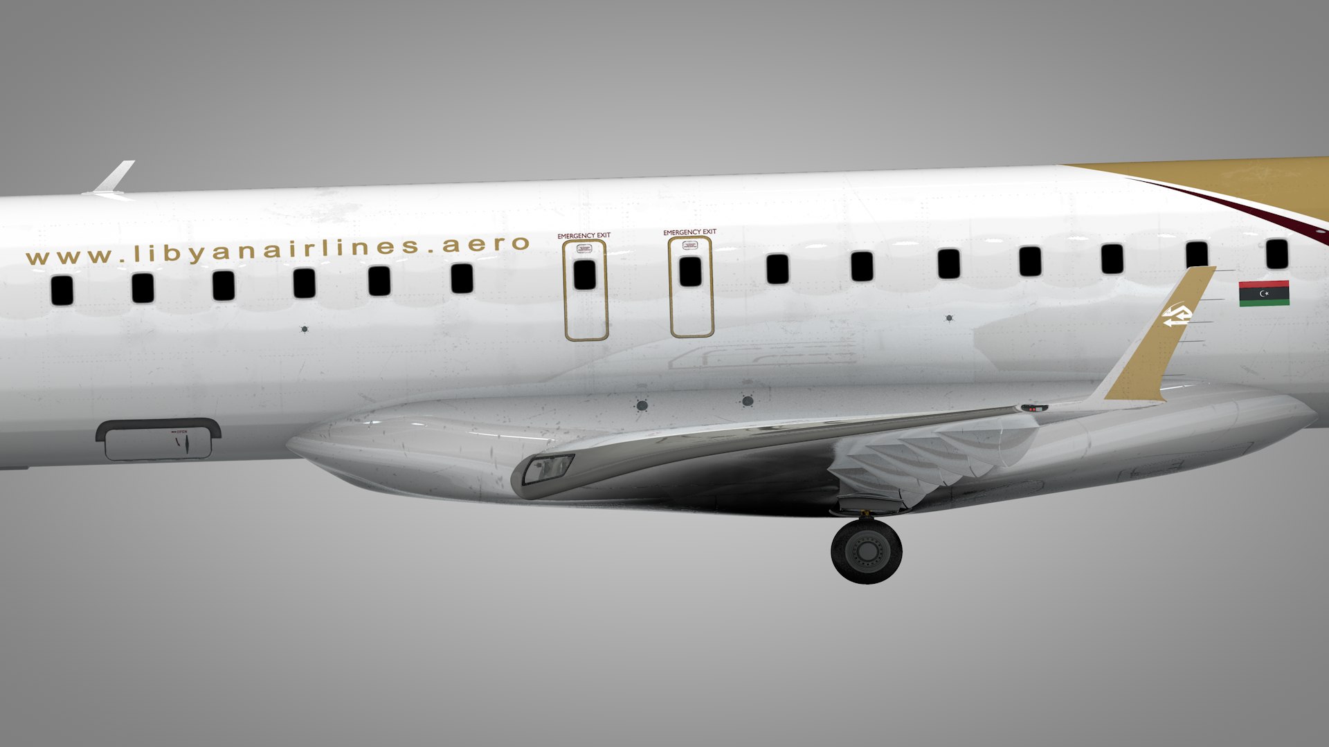 Libyan Airlines BOMBARDIER CRJ 900 L2112 Model - TurboSquid 2201147