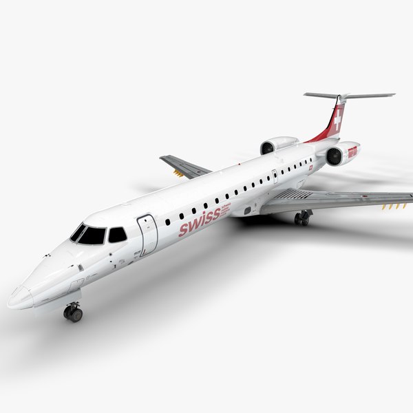 SWISS EMBRAER ERJ 145 L1430 3D model - TurboSquid 1754056