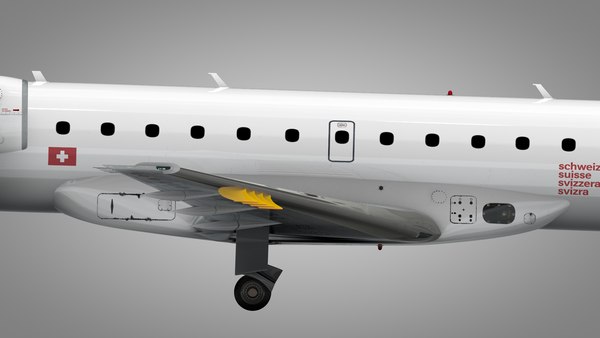 SWISS EMBRAER ERJ 145 L1430 3D model - TurboSquid 1754056