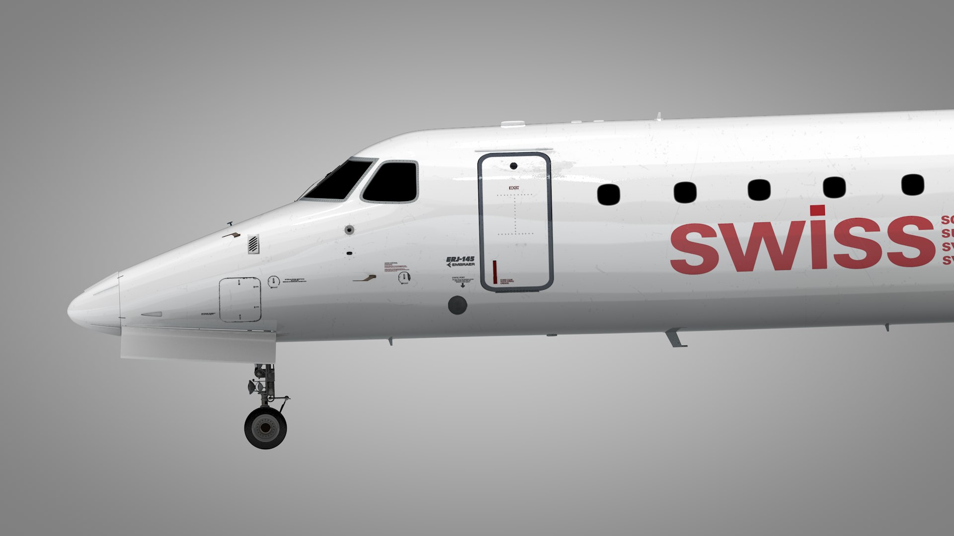 SWISS EMBRAER ERJ 145 L1430 3D Model - TurboSquid 1754056