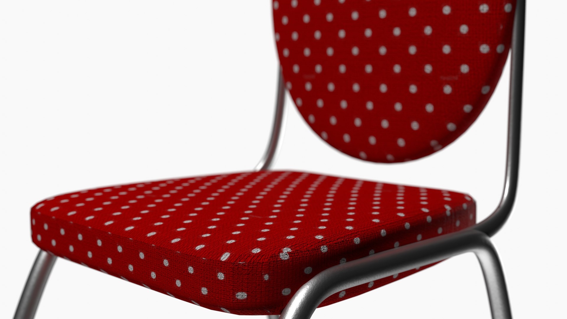 Red Polka Dot Pattern Chair 3D - TurboSquid 2200954