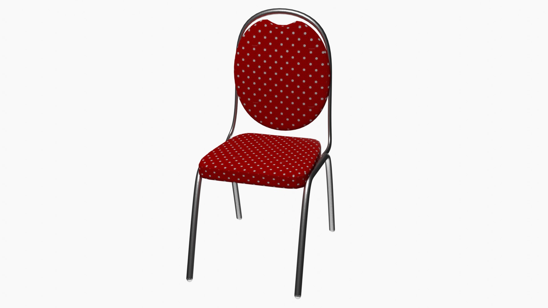 Red Polka Dot Pattern Chair 3D - TurboSquid 2200954