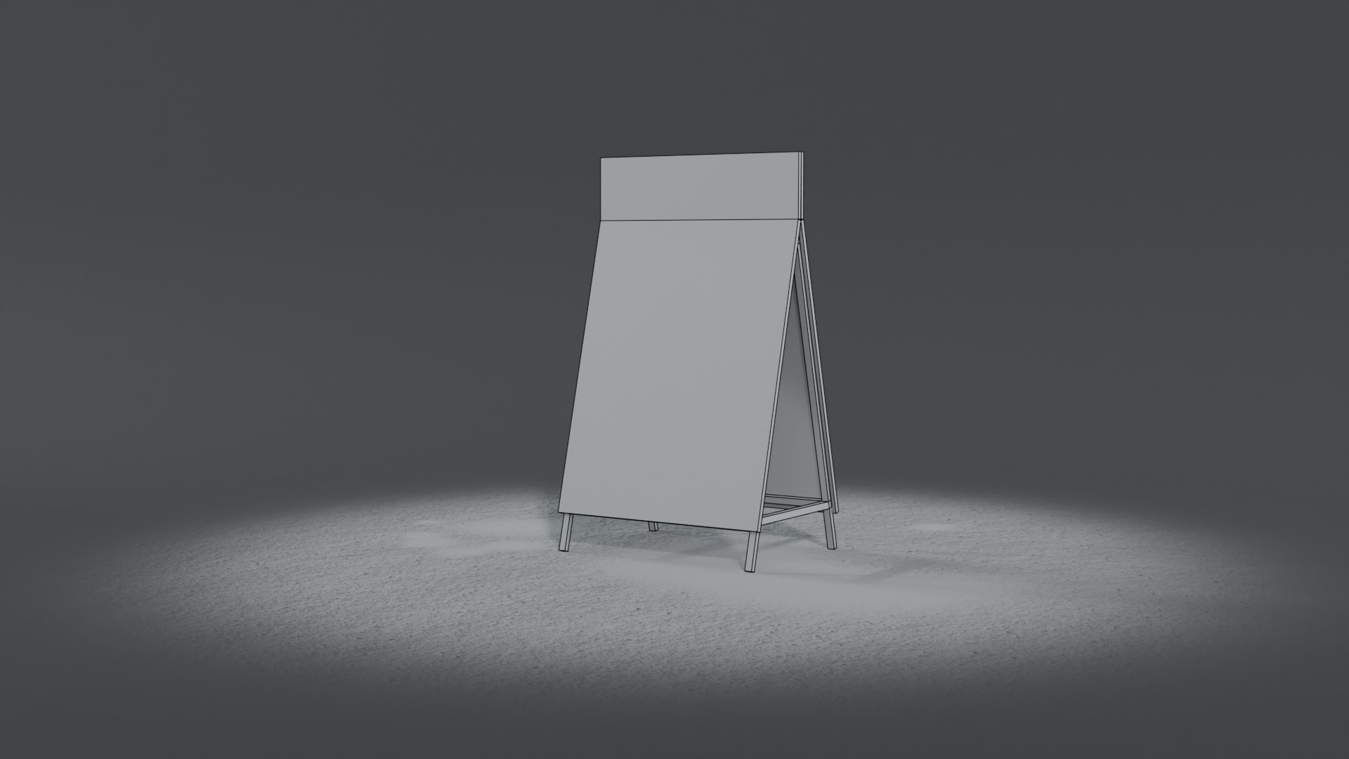 Wooden Gas Station Pavement Sign - A Frame Sign model - TurboSquid 2135470